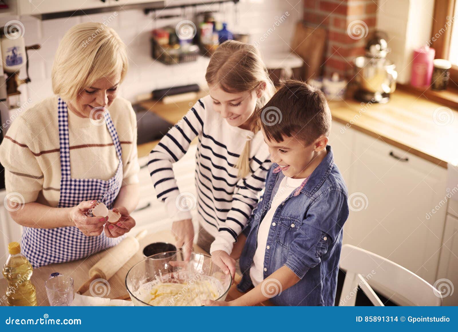 Baking time stock photo. Image of kitchen, affectionate - 85891314