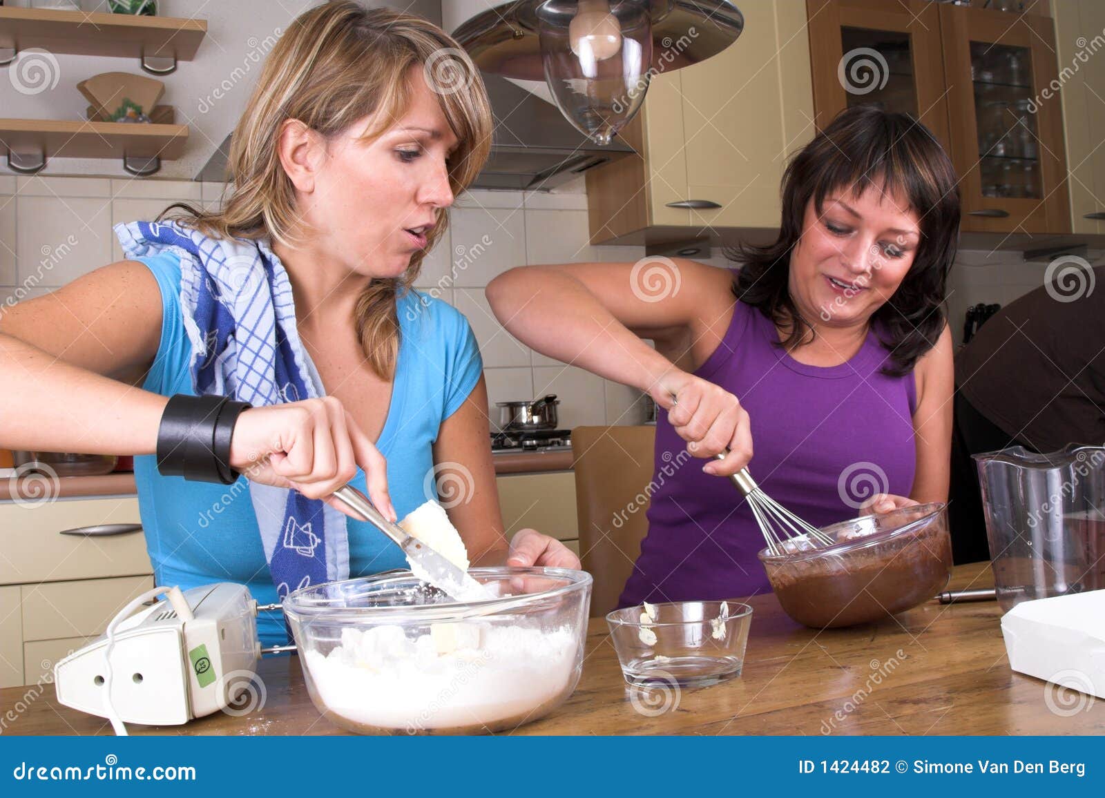 Baking together stock photo. Image of cook, house, beauty - 1424482