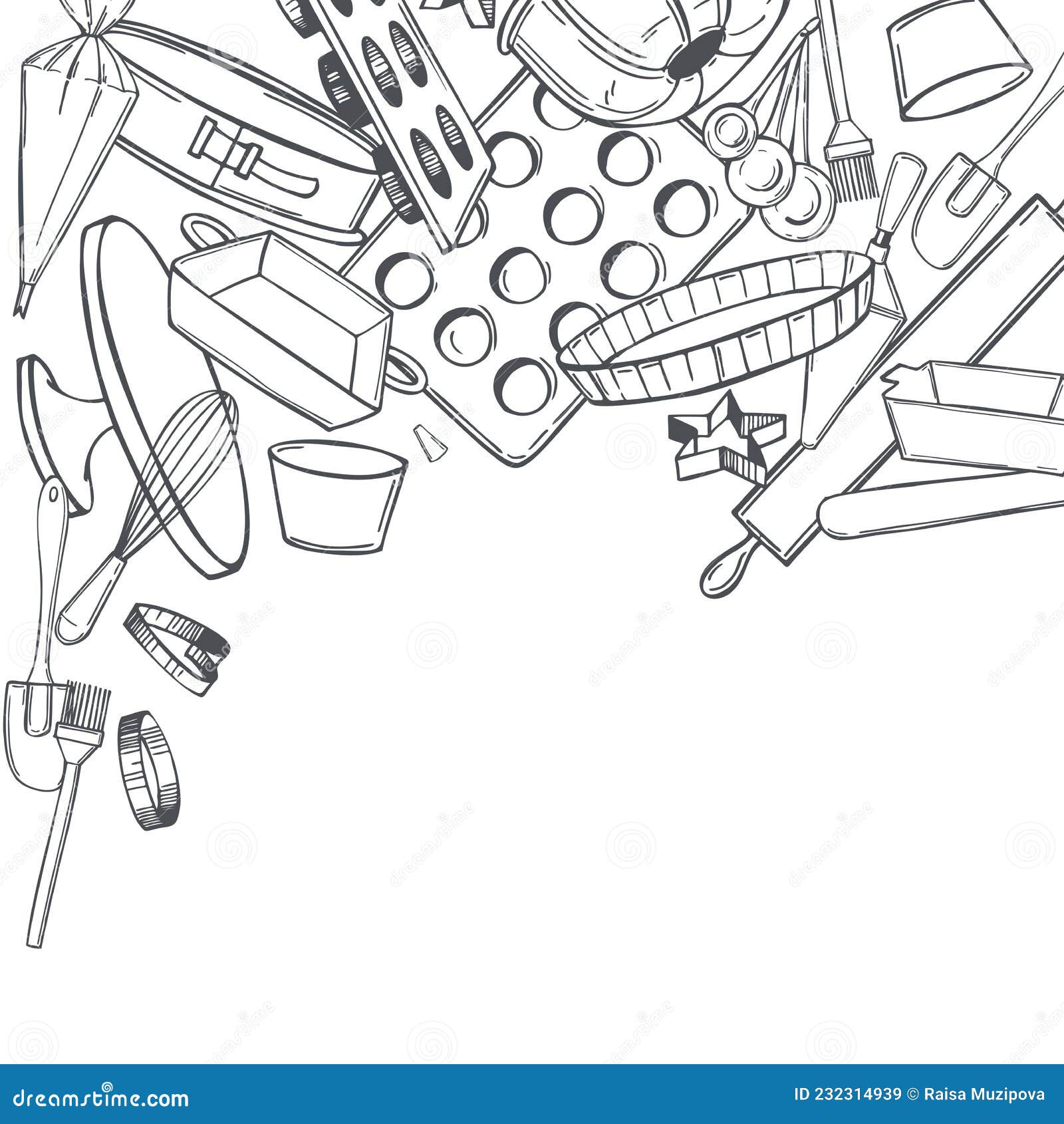 Baking Tools and Essentials. Vector Background Stock Vector ...