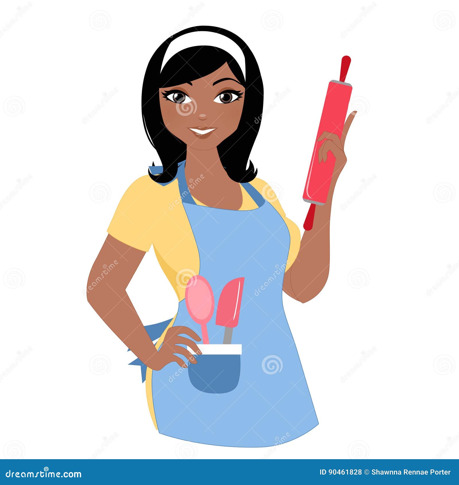 Baking woman stock illustration. Illustration of bake - 90461828
