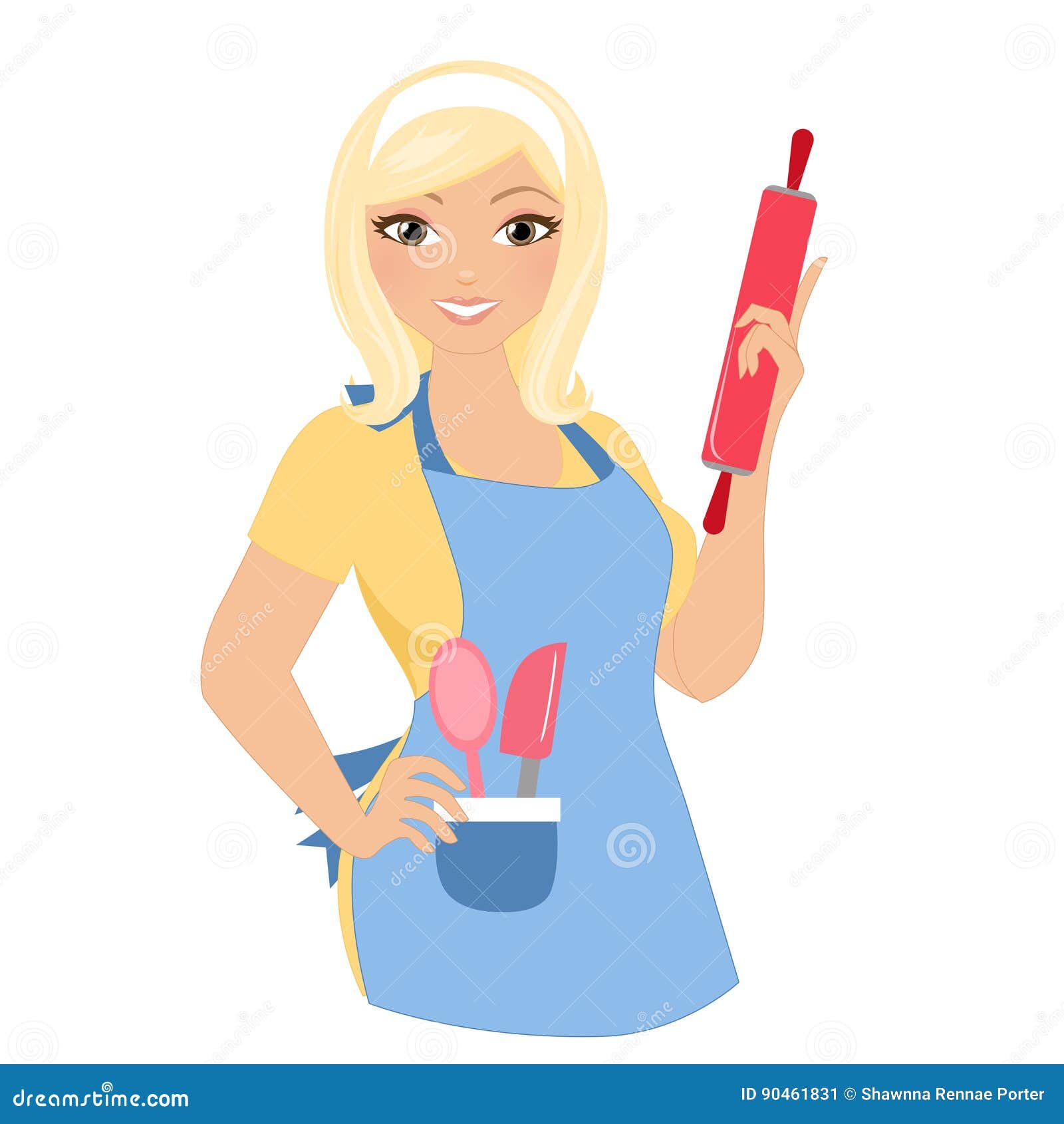 Baking woman stock illustration. Illustration of advertise - 90461831