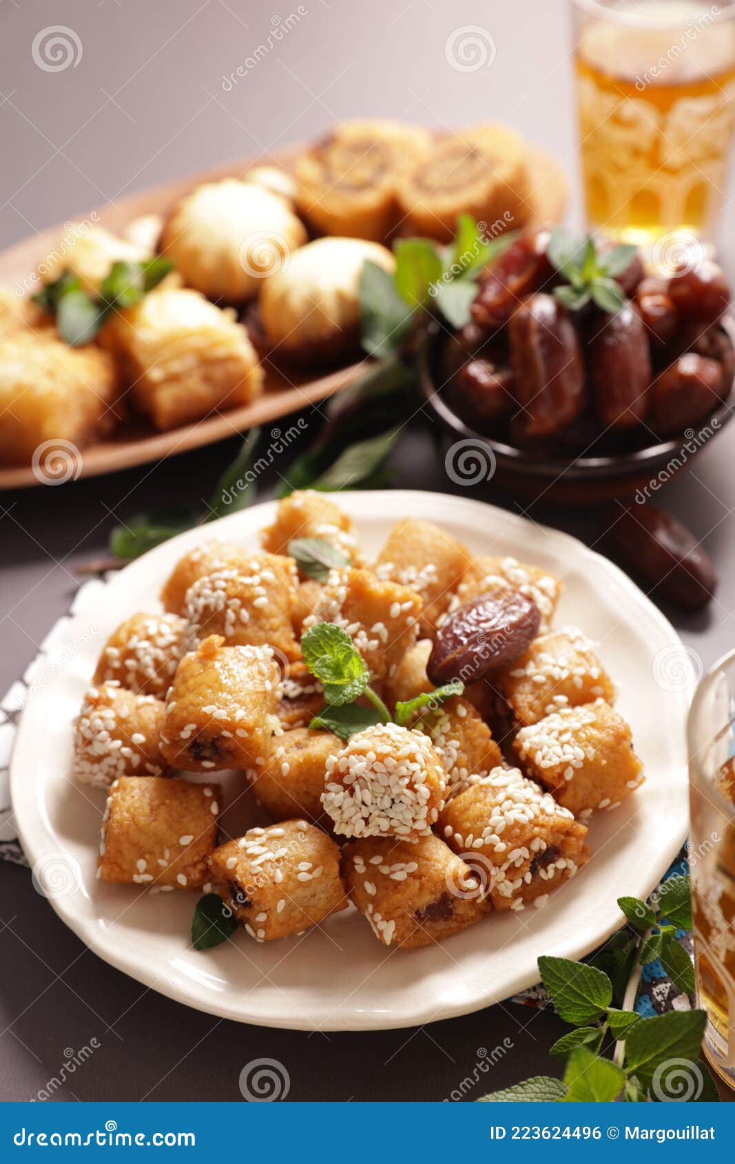 Arabian pastries stock photo. Image of turkish, pastries - 223624496