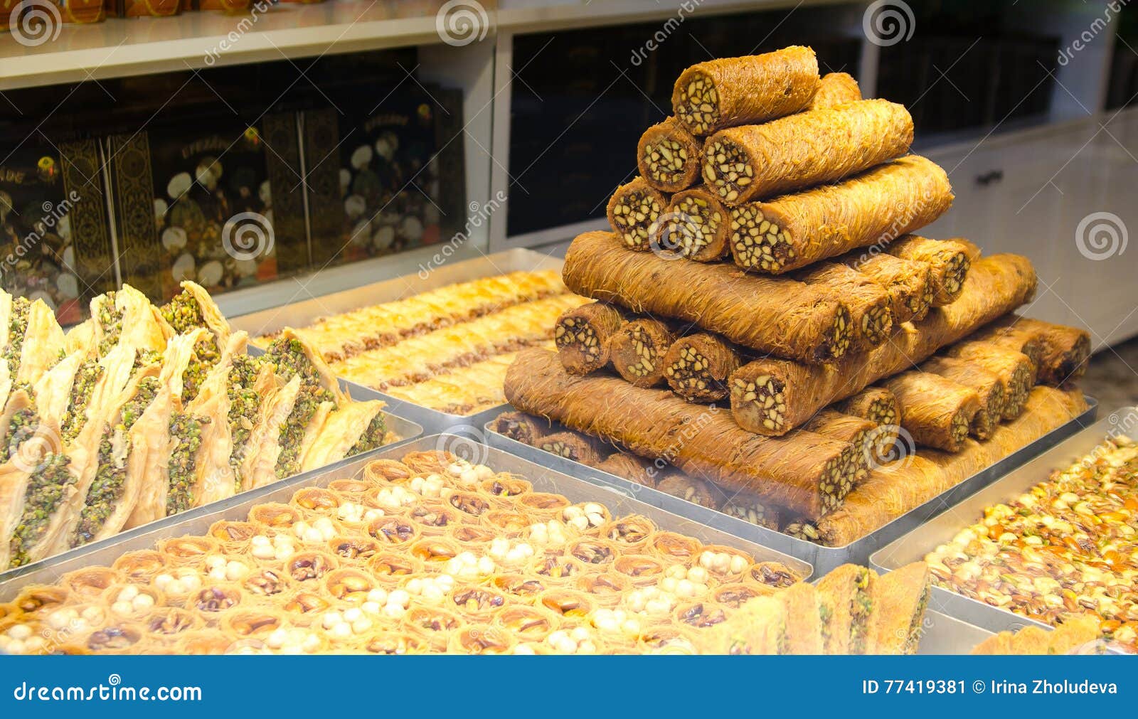 Baklava Dulce Turco De La Comida, Dulces Imagen de archivo - Imagen de ...