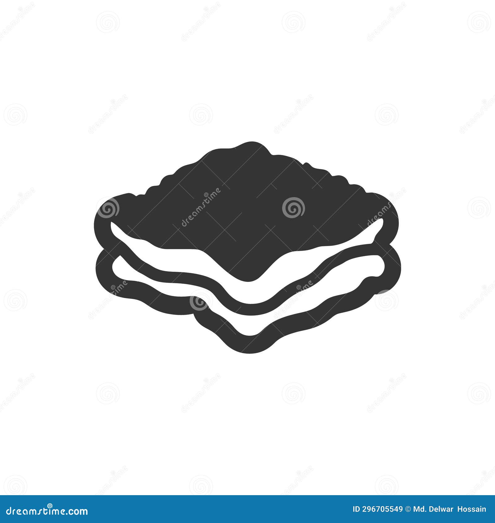 Baklava Icon stock vector. Illustration of baklava, sign - 296705549
