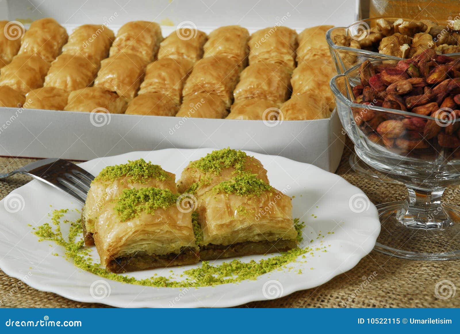 Baklava - Turks Dessert - Baklawa Stock Afbeelding - Image of oost ...