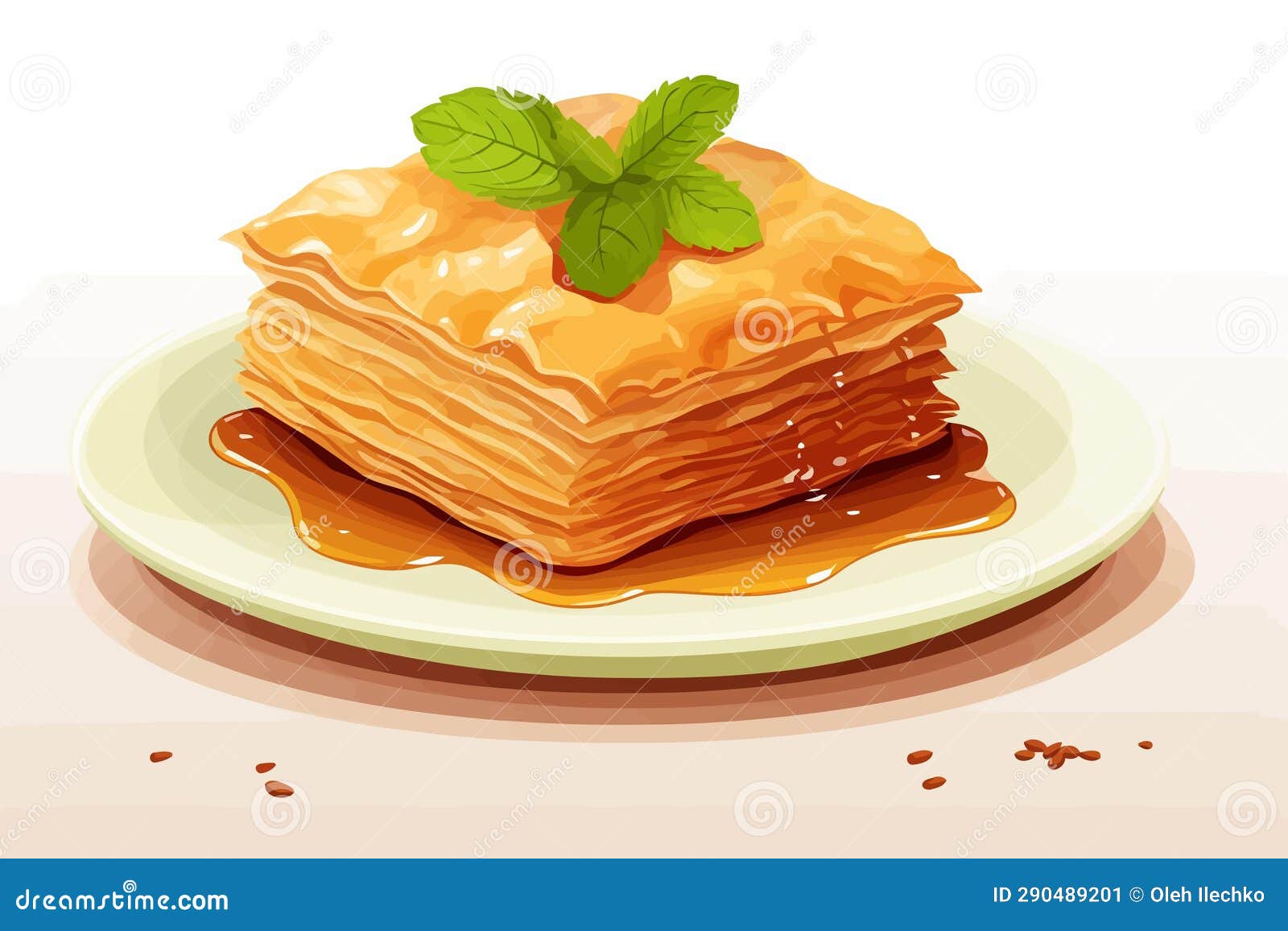 Baklava Vector Flat Minimalistic Isolated Illustration Stock Vector ...