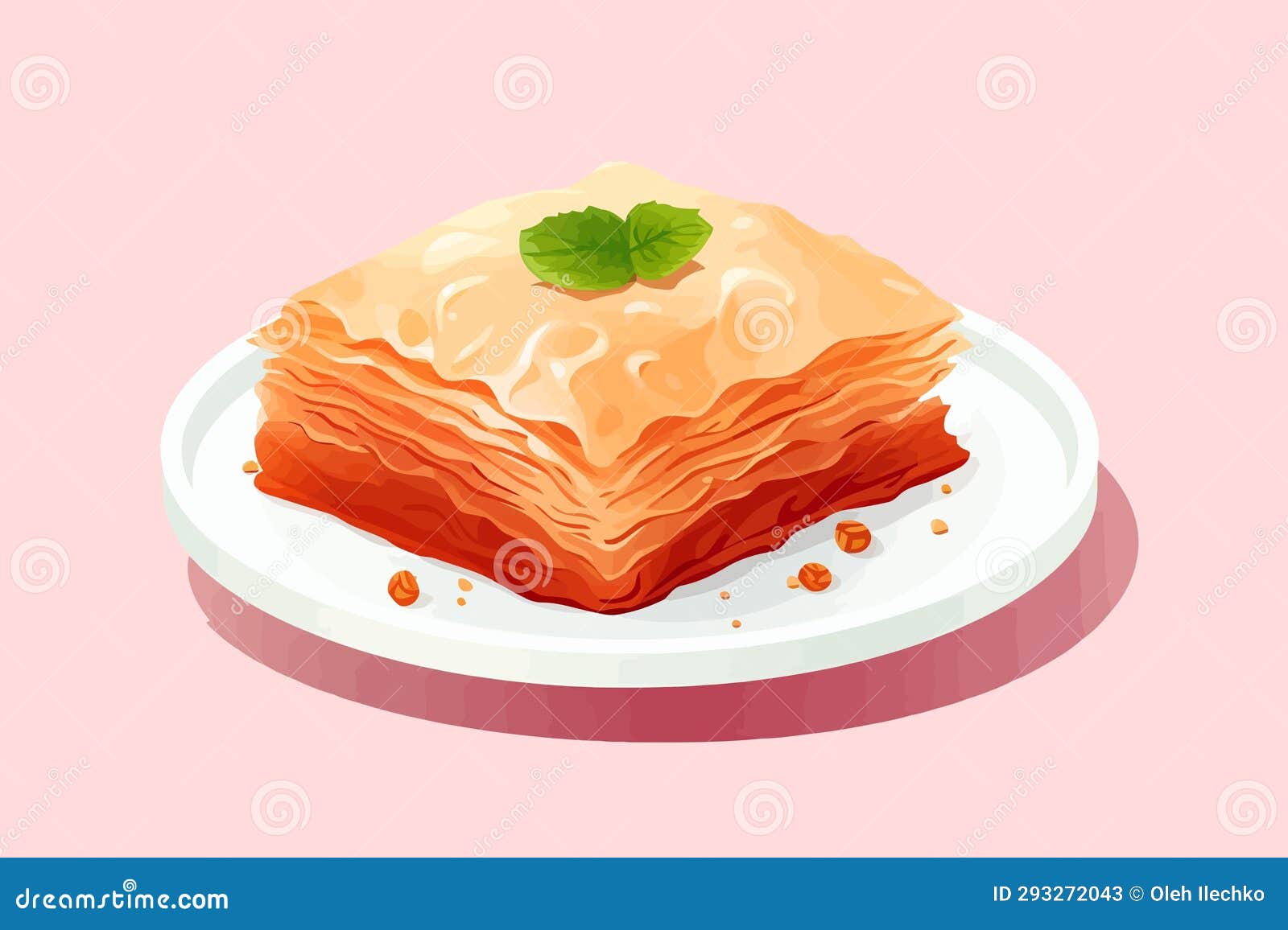 Baklava Vector Flat Minimalistic Isolated Illustration Stock Vector ...
