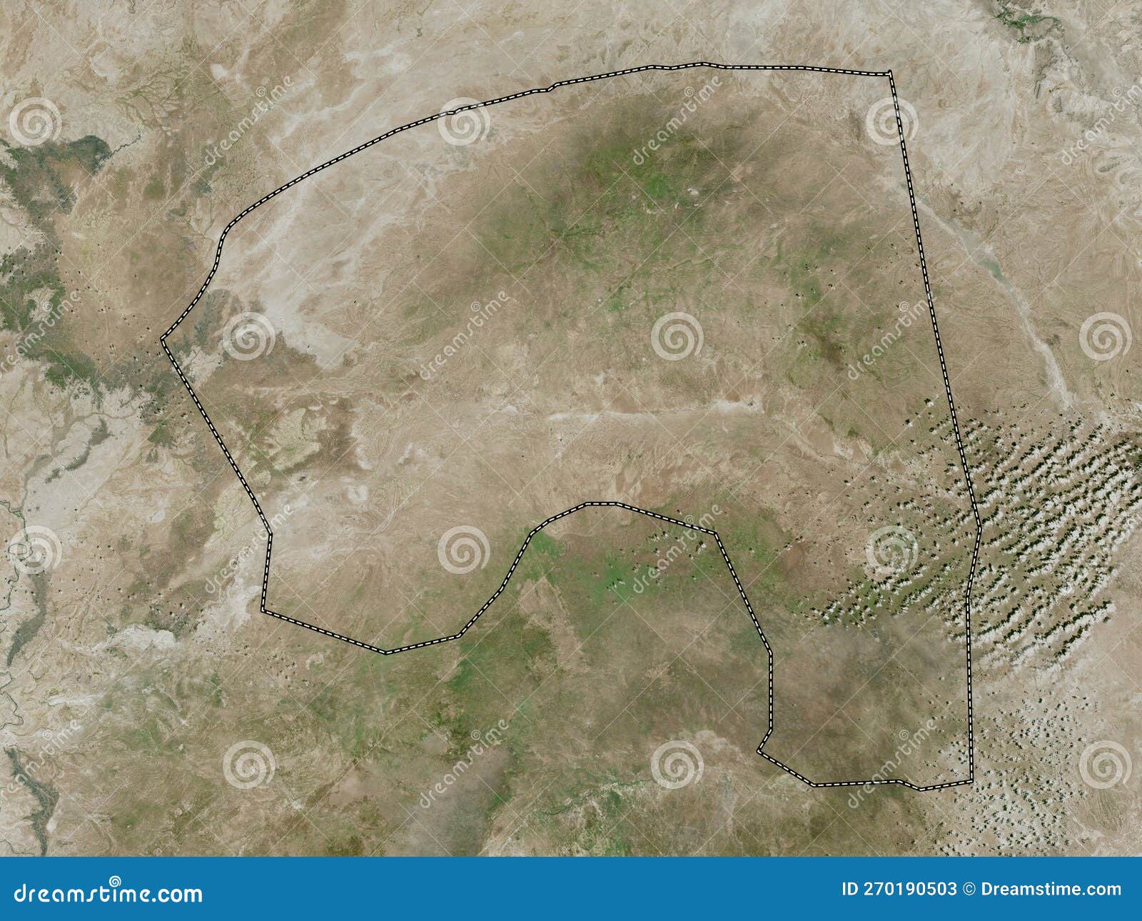 Bakool, Somalia. High-res Satellite. No Legend Stock Illustration ...