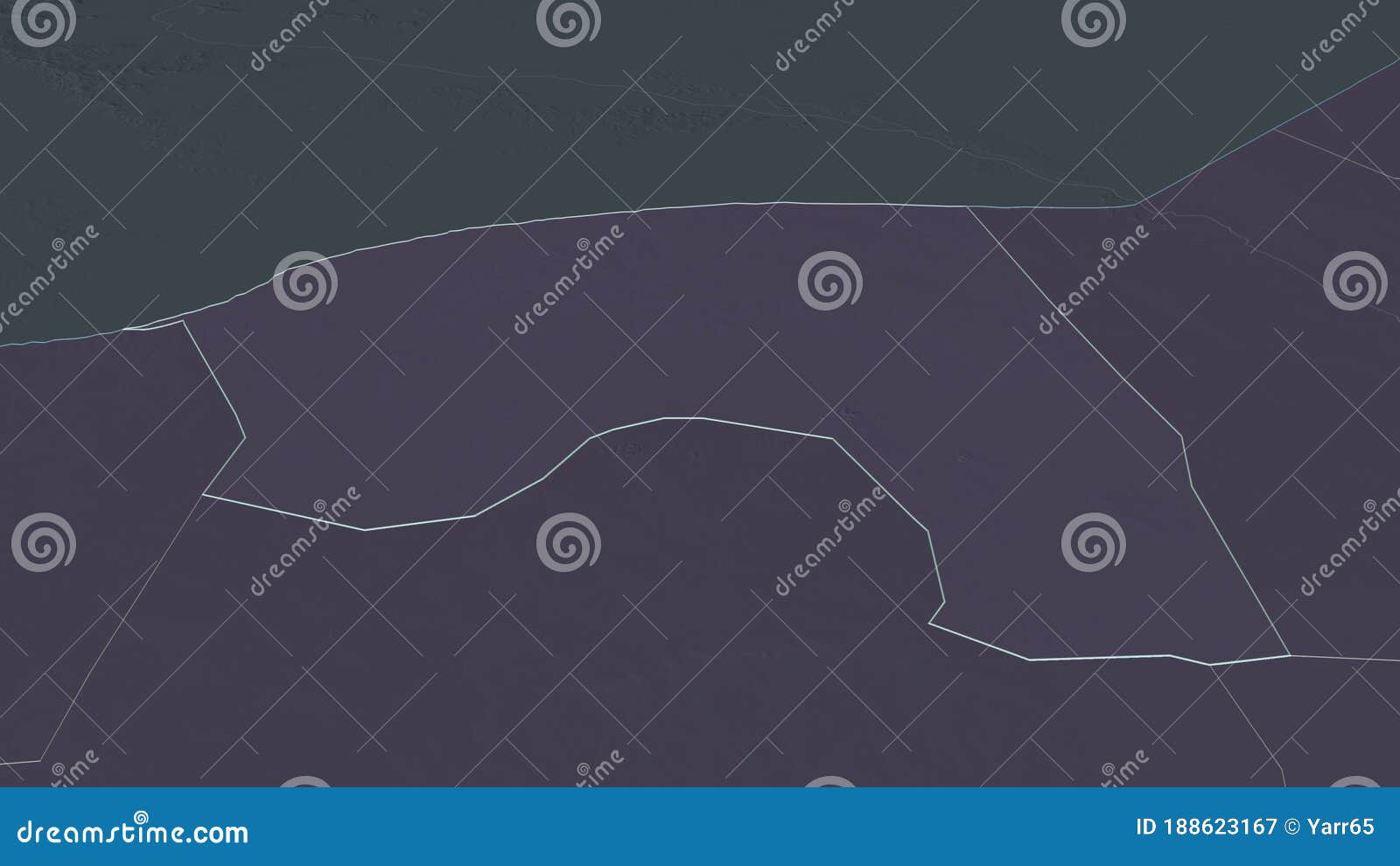 Bakool, Somalia - Outlined. Administrative Stock Illustration ...