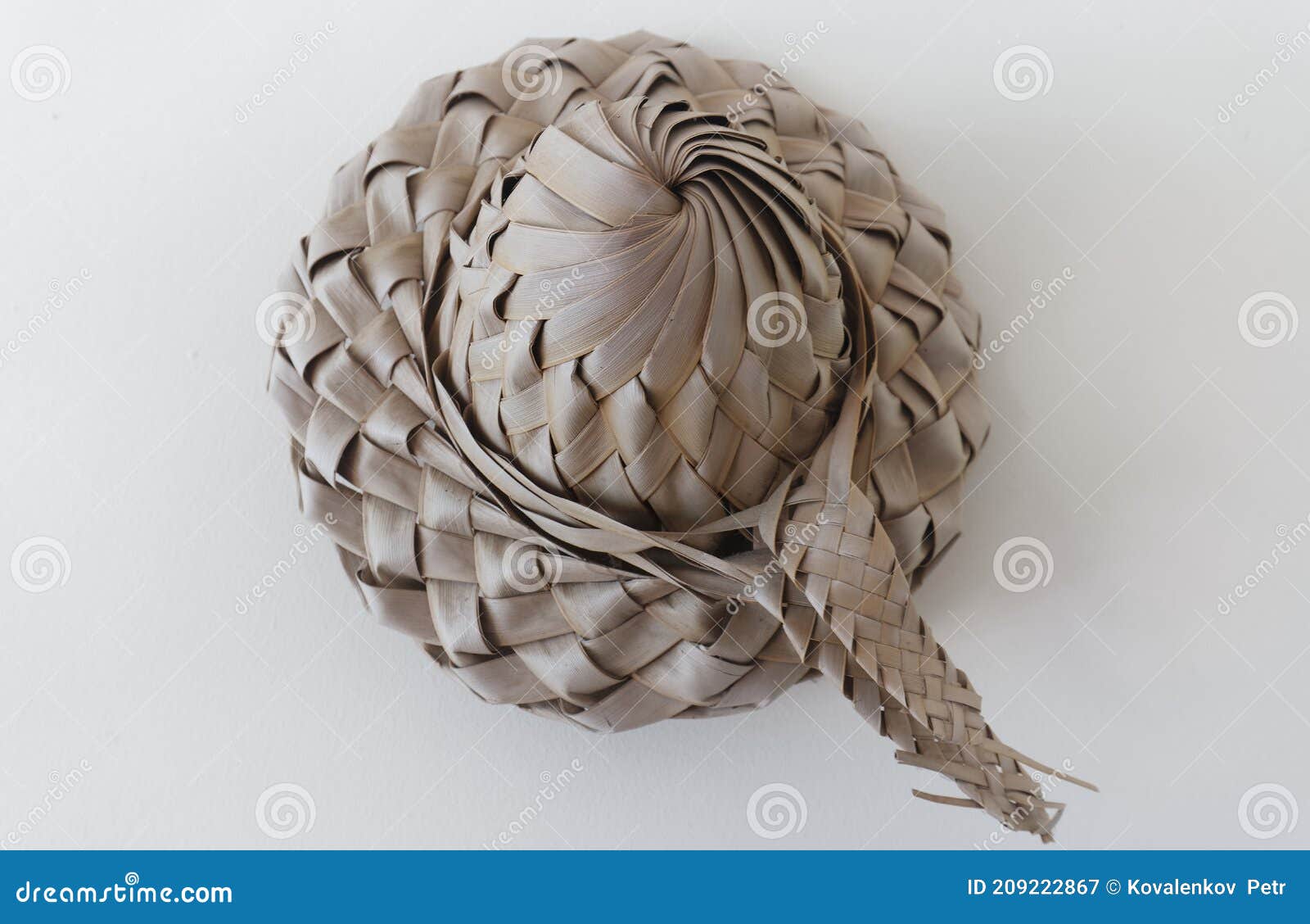 Bakoua Hat on the White Background. it is a Typical Caribbean Straw Hat ...