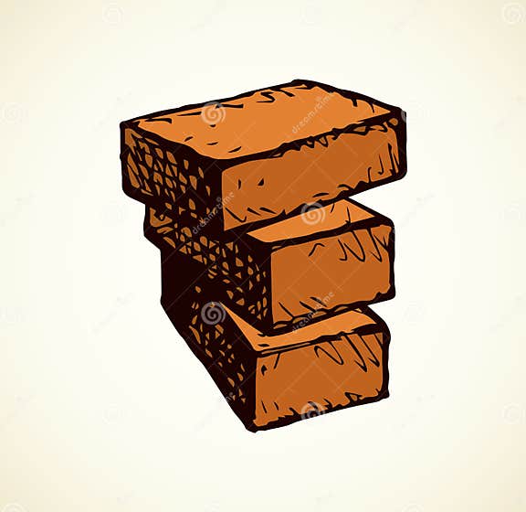 Baksteen Vector tekening vector illustratie. Illustration of decor ...