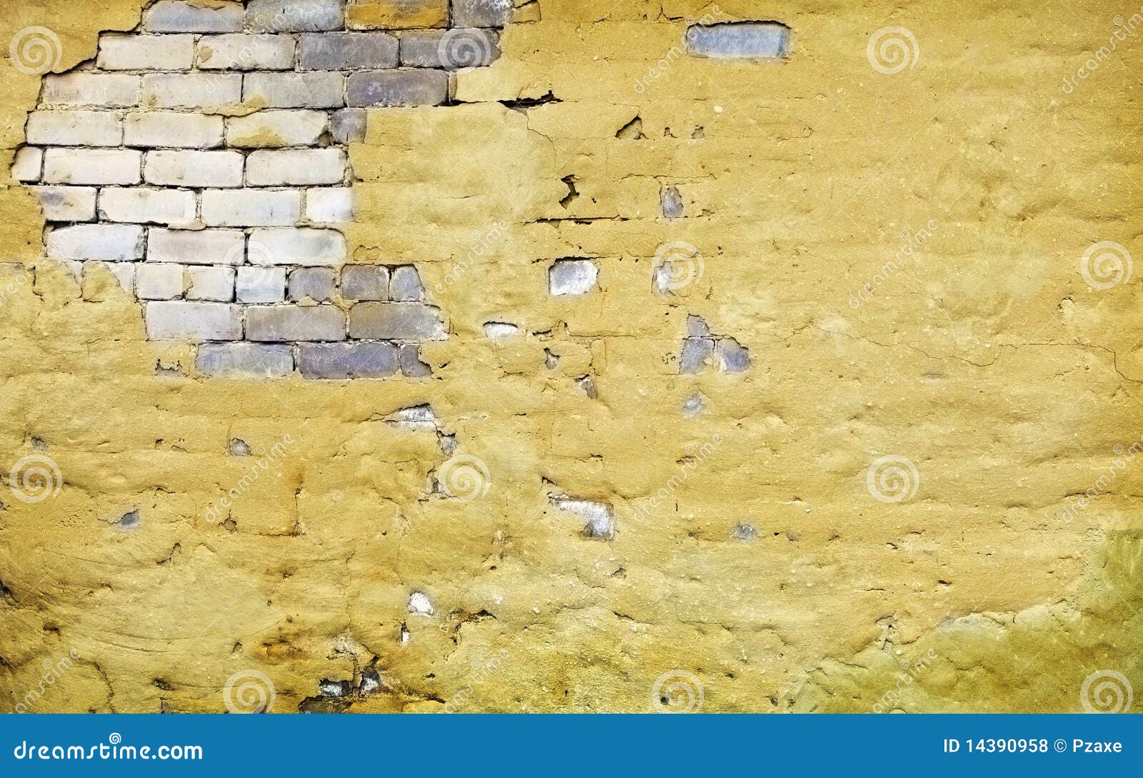 Bakstenen Muur Met Gebroken Pleister Stock Foto - Image of achtergrond ...