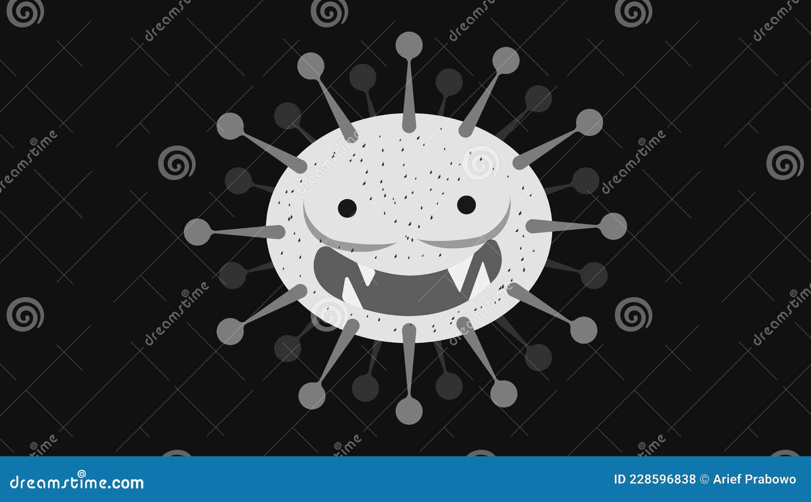 Illustration Vector Graphic of Cute Character of Germ, Bacteria and ...