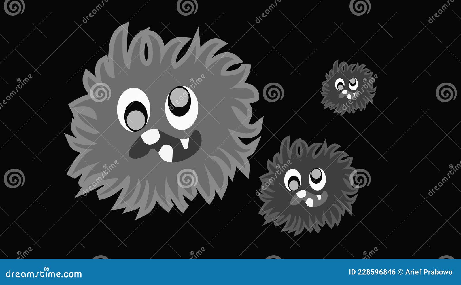 Illustration Vector Graphic of Cute Character of Germ, Bacteria and ...