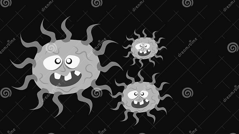 Illustration Vector Graphic of Cute Character of Germ, Bacteria and ...