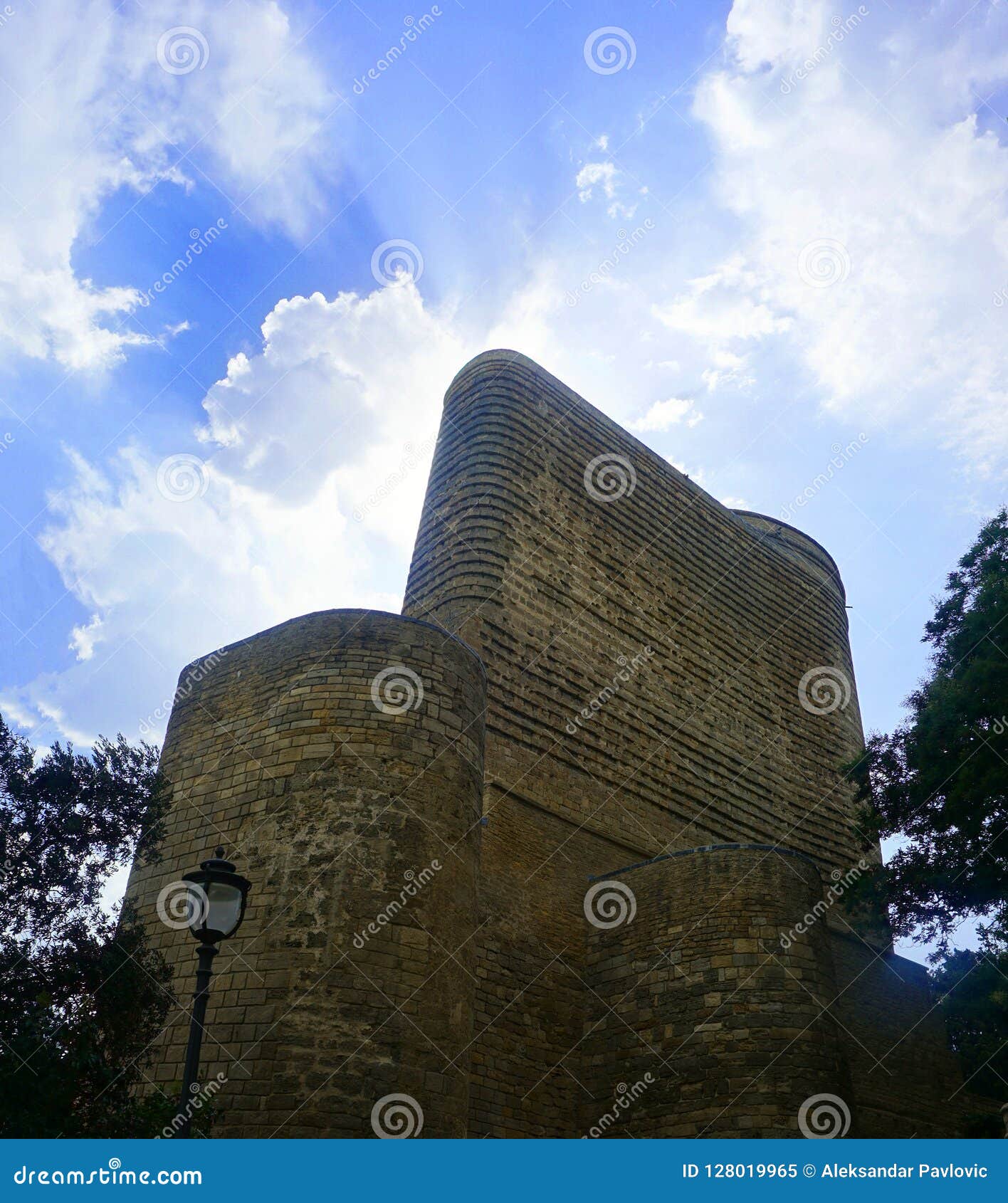 Baku Maiden Tower Back View Imagem de Stock - Imagem de seco ...