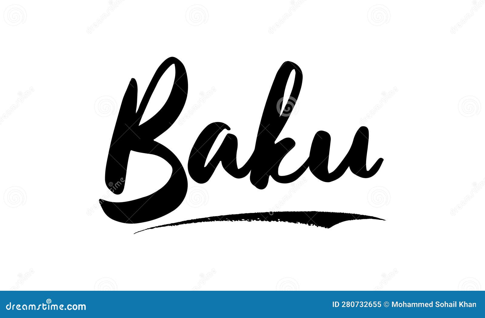 Baku Typography Lettering Text Vector Design Quote Stock Vector ...