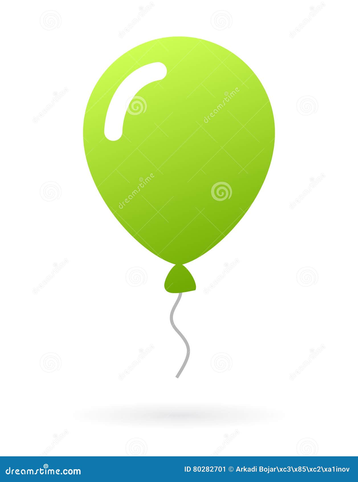 Balão verde ilustração do vetor. Ilustração de elemento - 80282701