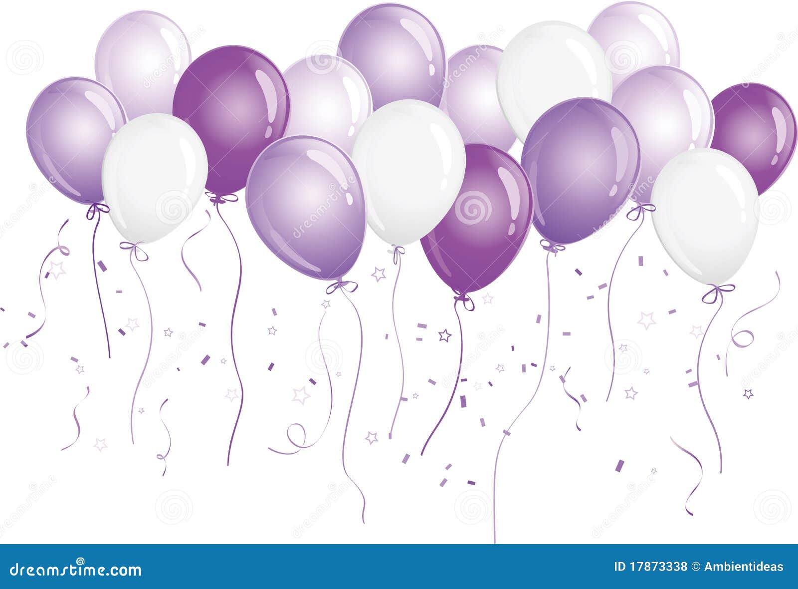 Balões roxos e brancos ilustração do vetor. Ilustração de partido ...