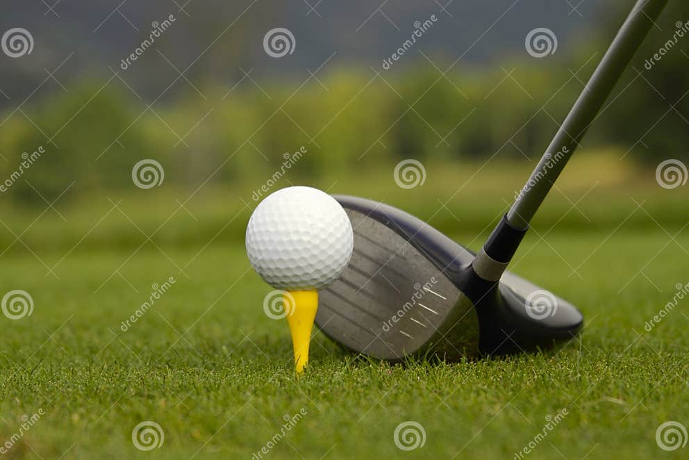 Bal and club stock image. Image of field, sport, green - 20083527