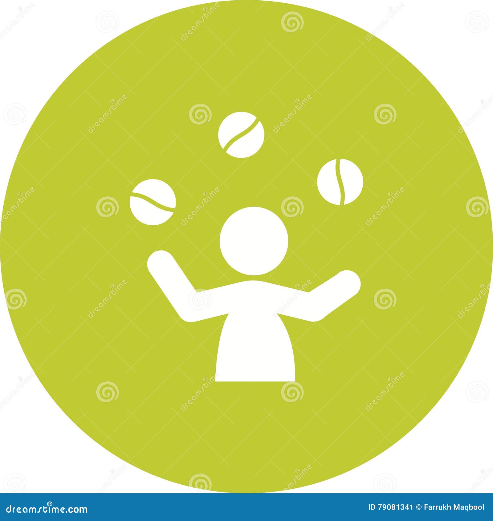 Bal het Jongleren met vector illustratie. Illustration of jongleur ...