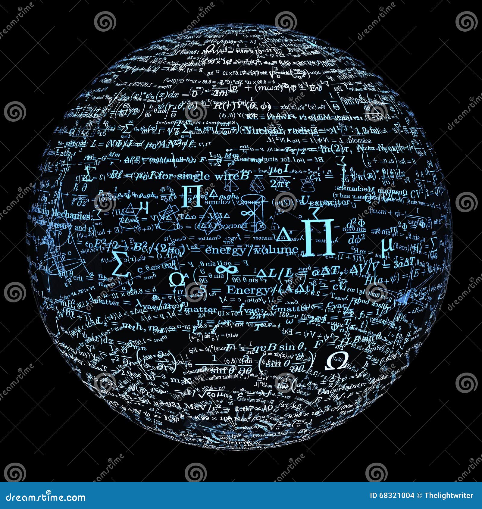 Bal Som Göras Av Matematiska Formler Stock Illustrationer ...