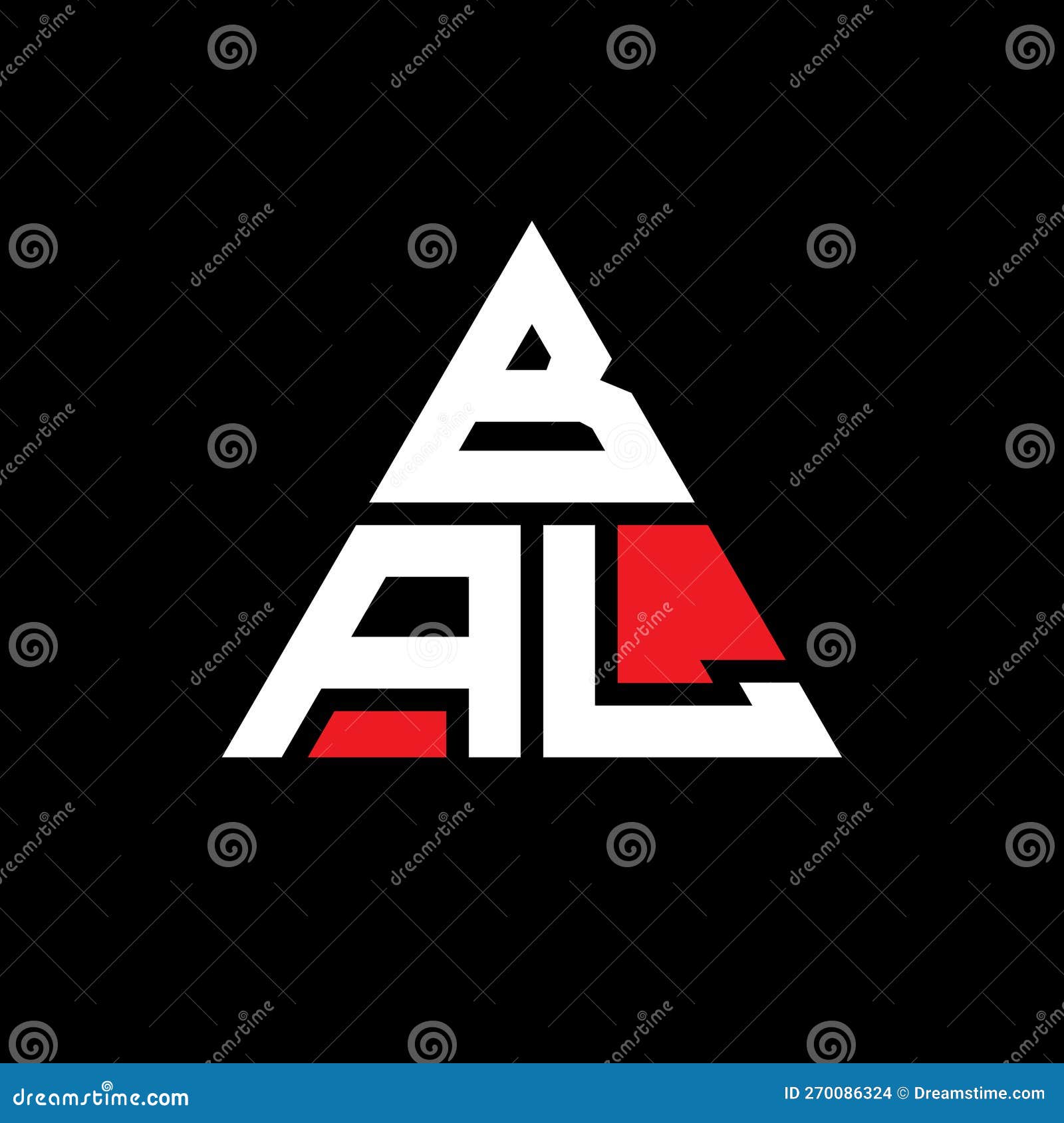 BAL Triangle Letter Logo Design with Triangle Shape. BAL Triangle Logo ...