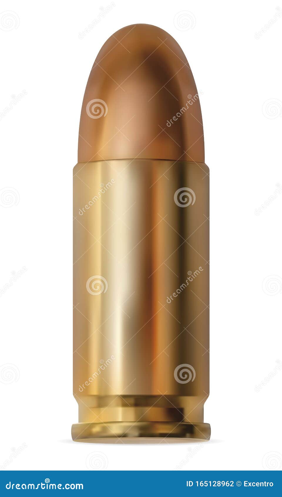 Bala de 9 mm ilustración del vector. Ilustración de calibre - 165128962