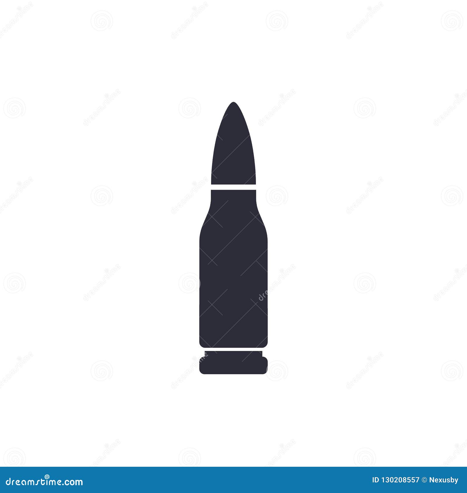 Bala En El Icono Blanco Del Vector Ilustración del Vector - Ilustración ...