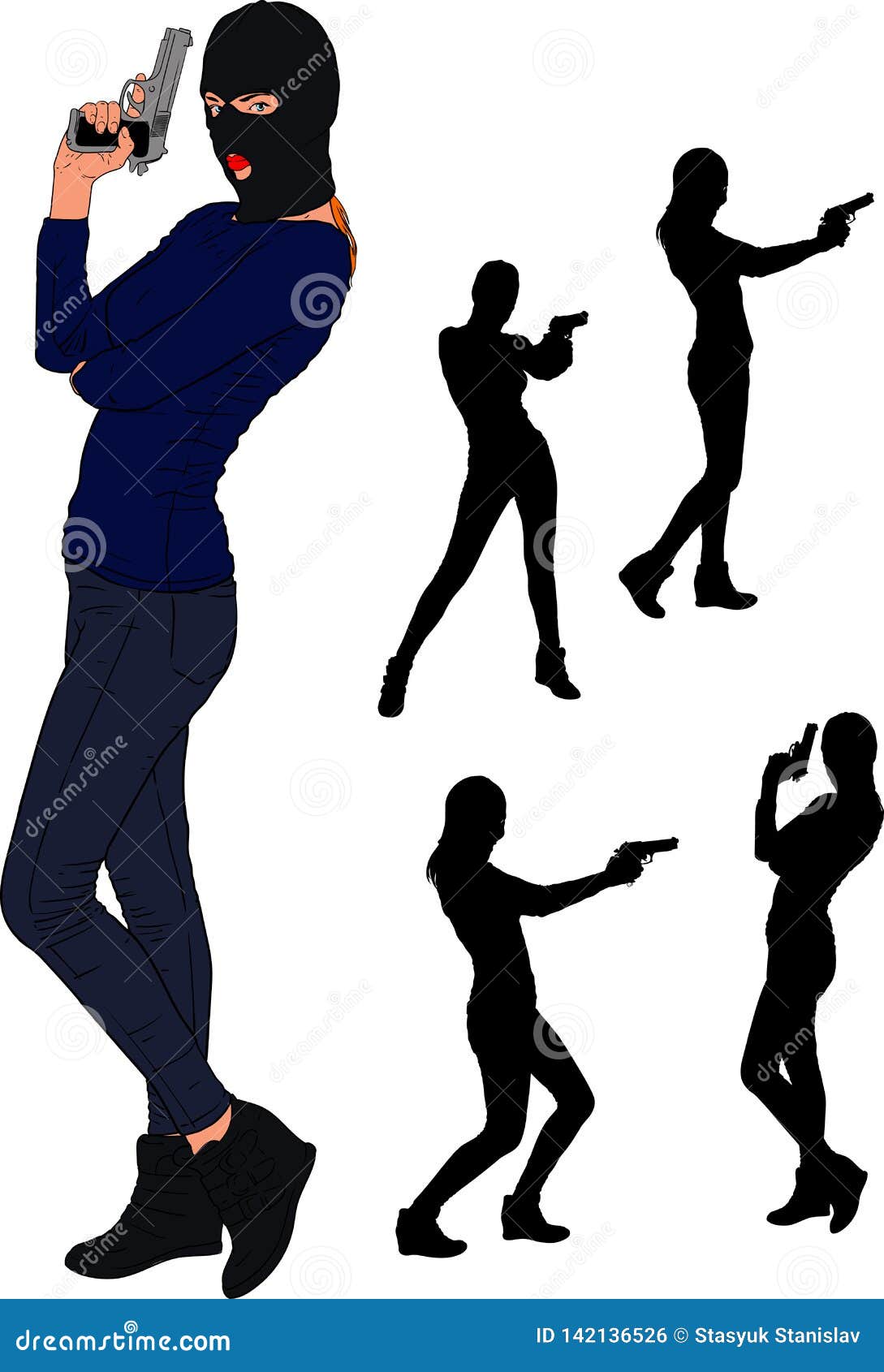 Balaclava Girl Stock Illustrations – 129 Balaclava Girl Stock ...