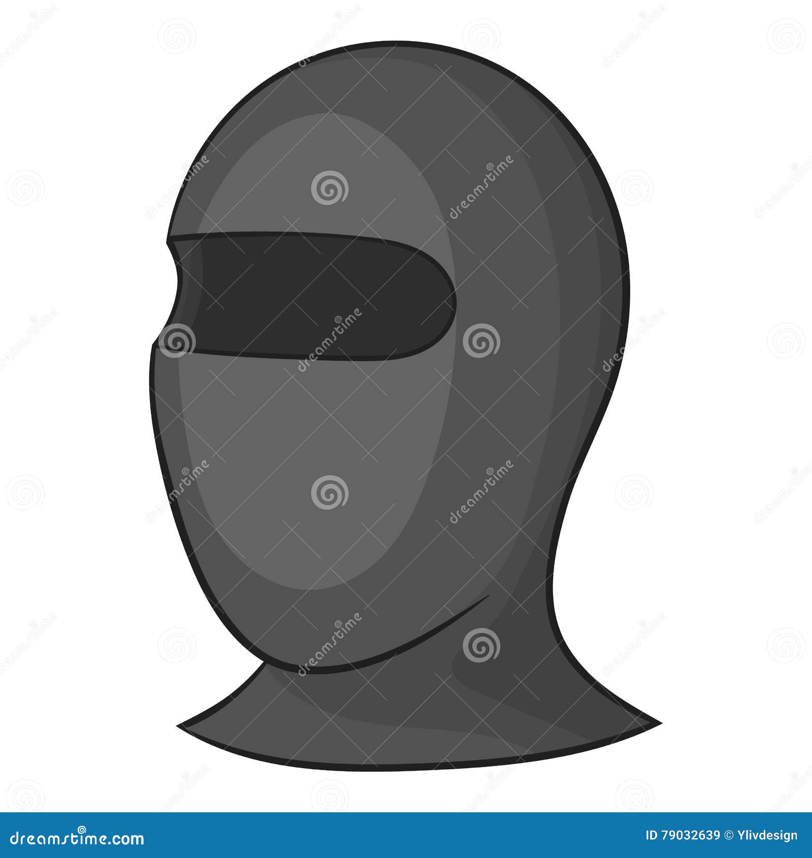 Balaclava Icon, Gray Monochrome Style Stock Vector - Illustration of ...