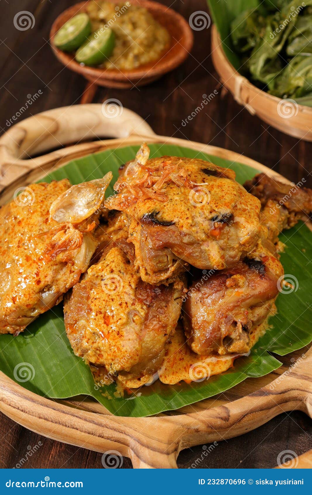 Baladi Chicken, Typical Indonesian Food Stock Photo - Image of salad ...