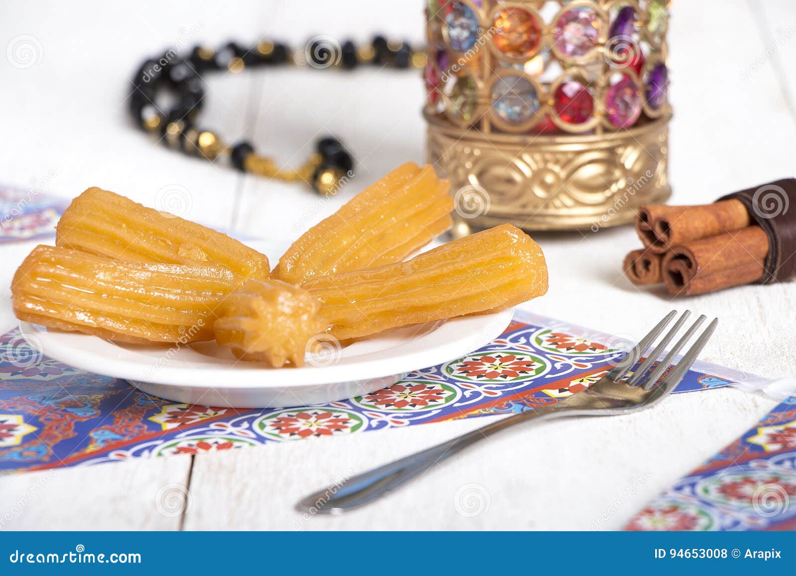 Balah El Sham Tulumba stock photo. Image of east, arabic - 94653008