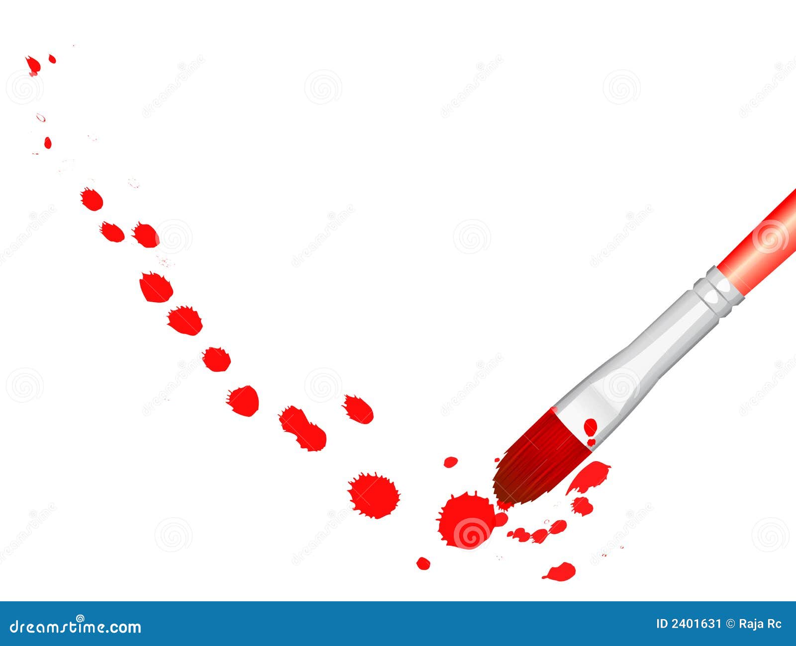 Balai rouge de splat illustration stock. Illustration du modifié - 2401631
