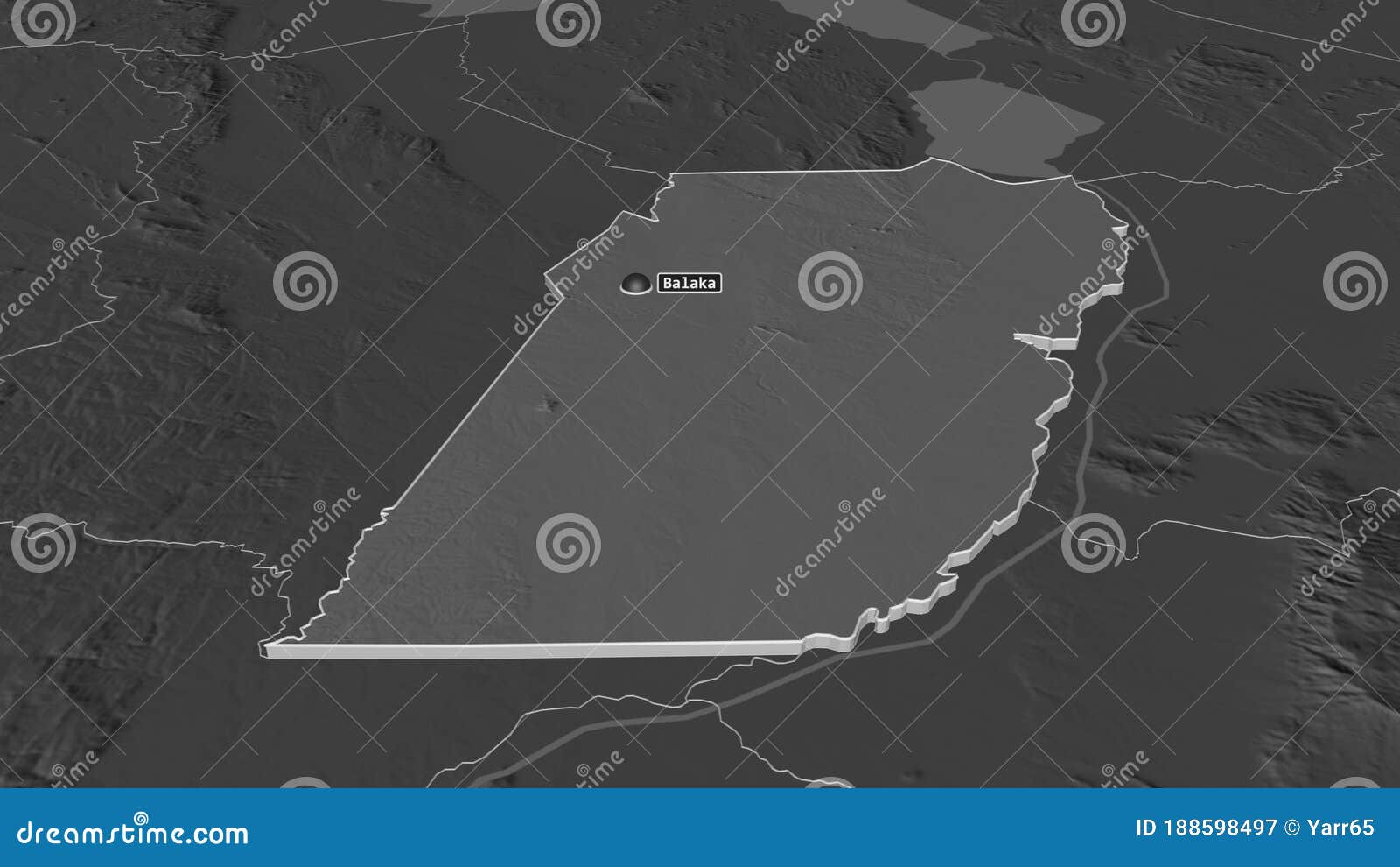 Balaka, Malawi - Extruded with Capital. Bilevel Stock Illustration ...