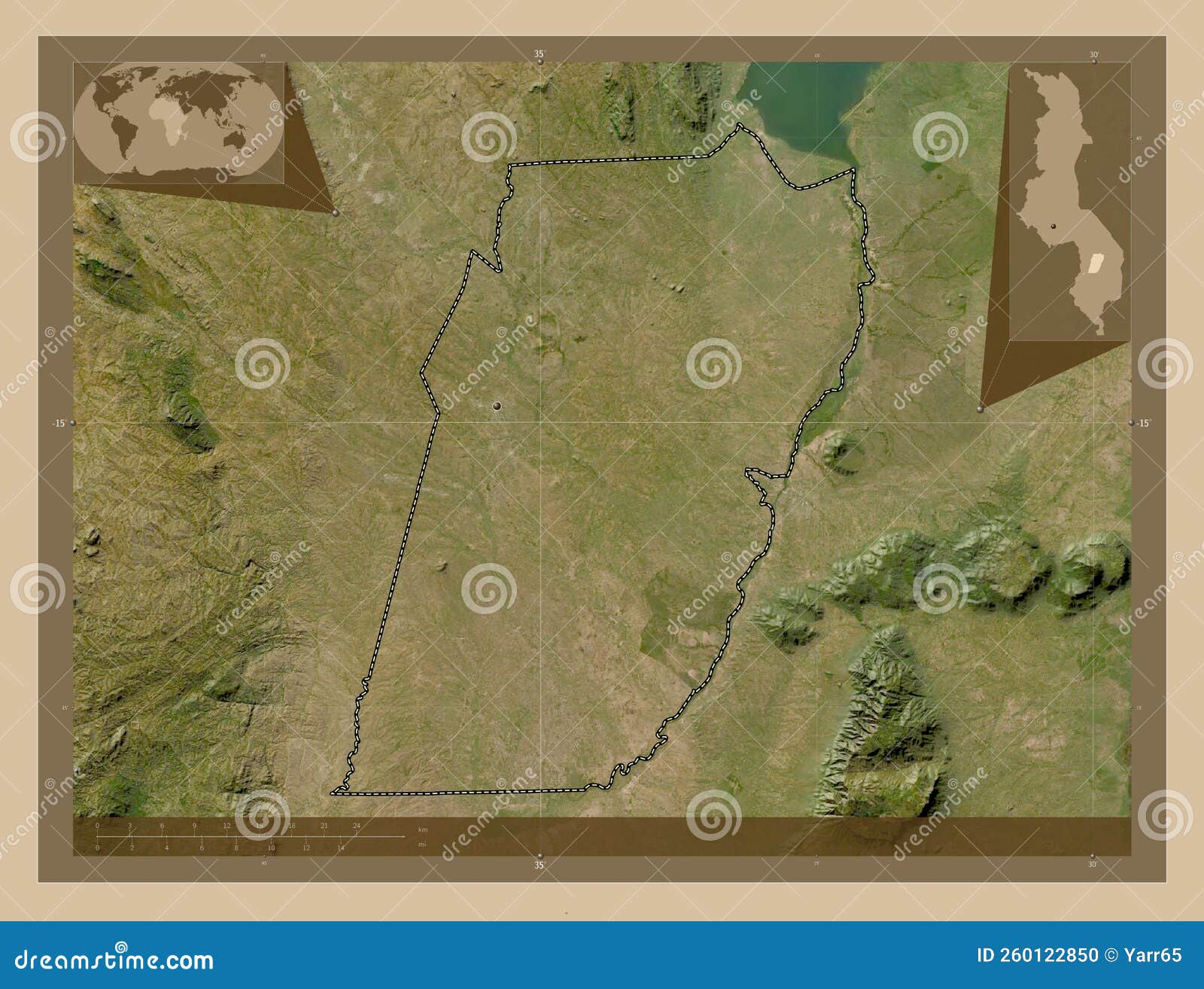 Balaka Malawi Low Res Satellite Major Cities Stock Illustration Illustration Of