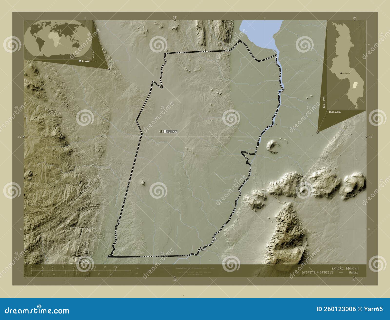 Balaka, Malawi. Wiki. Labelled Points of Cities Stock Illustration ...