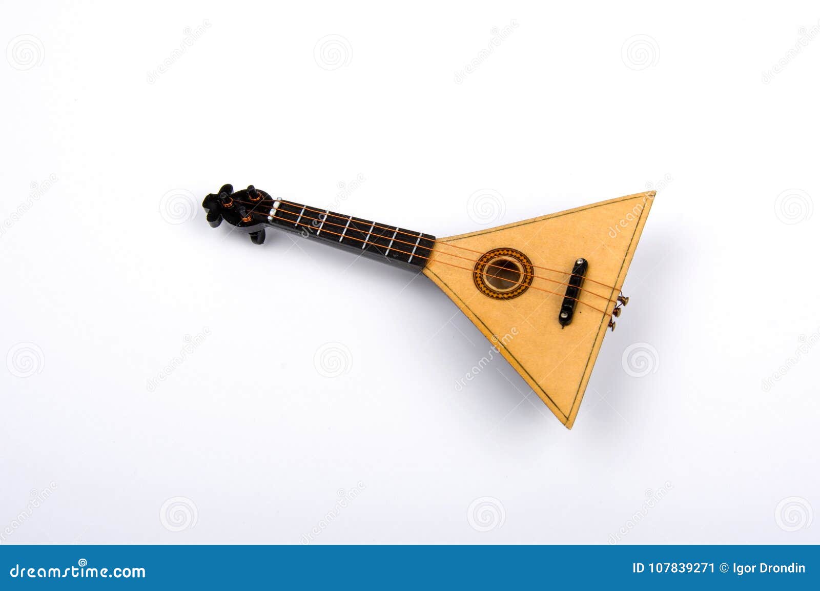 Balalaika View from Top on a White Background Stock Image - Image of ...