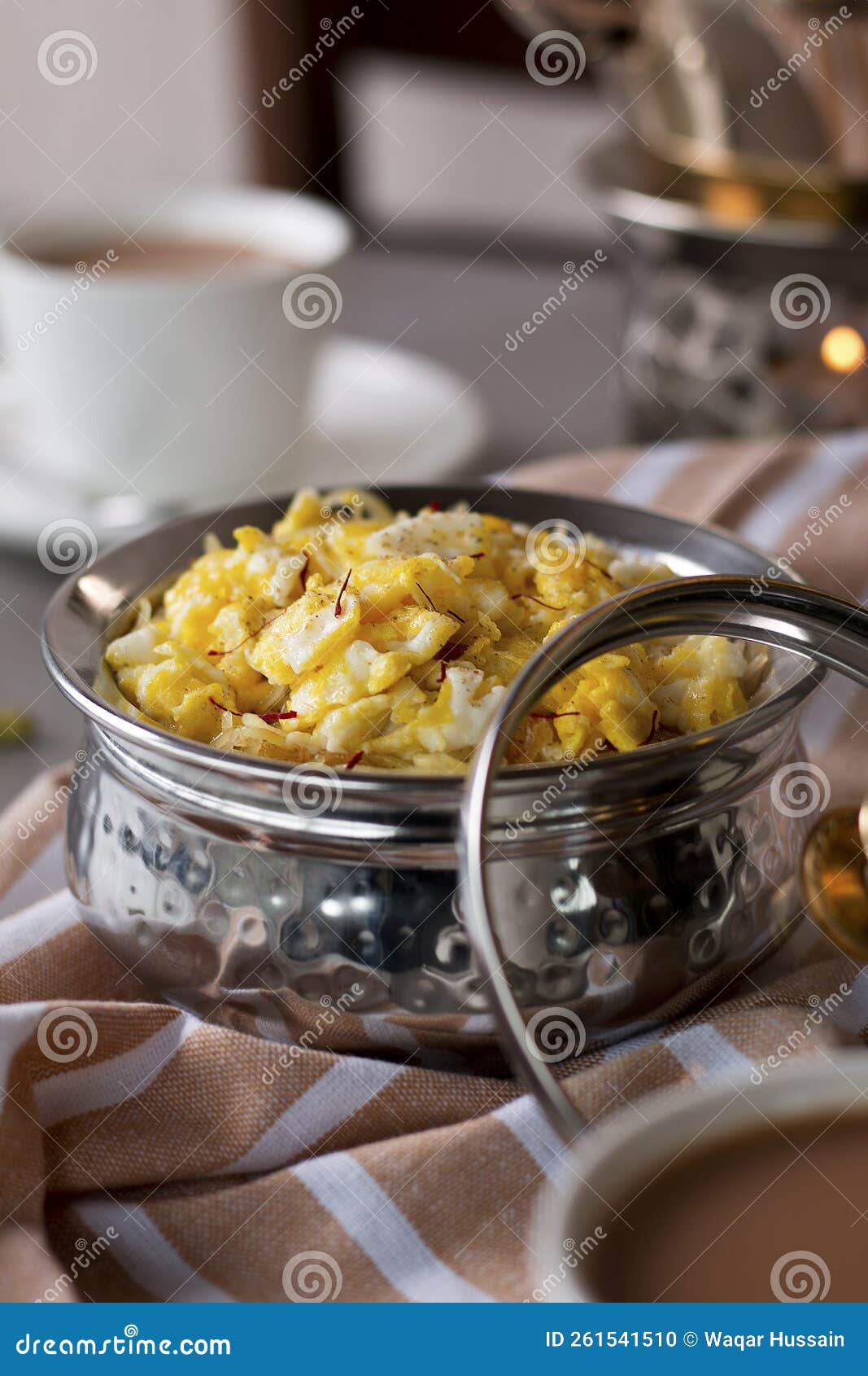 Balaleet with Egg Served in Dish Isolated on Table Side View of Arabian ...