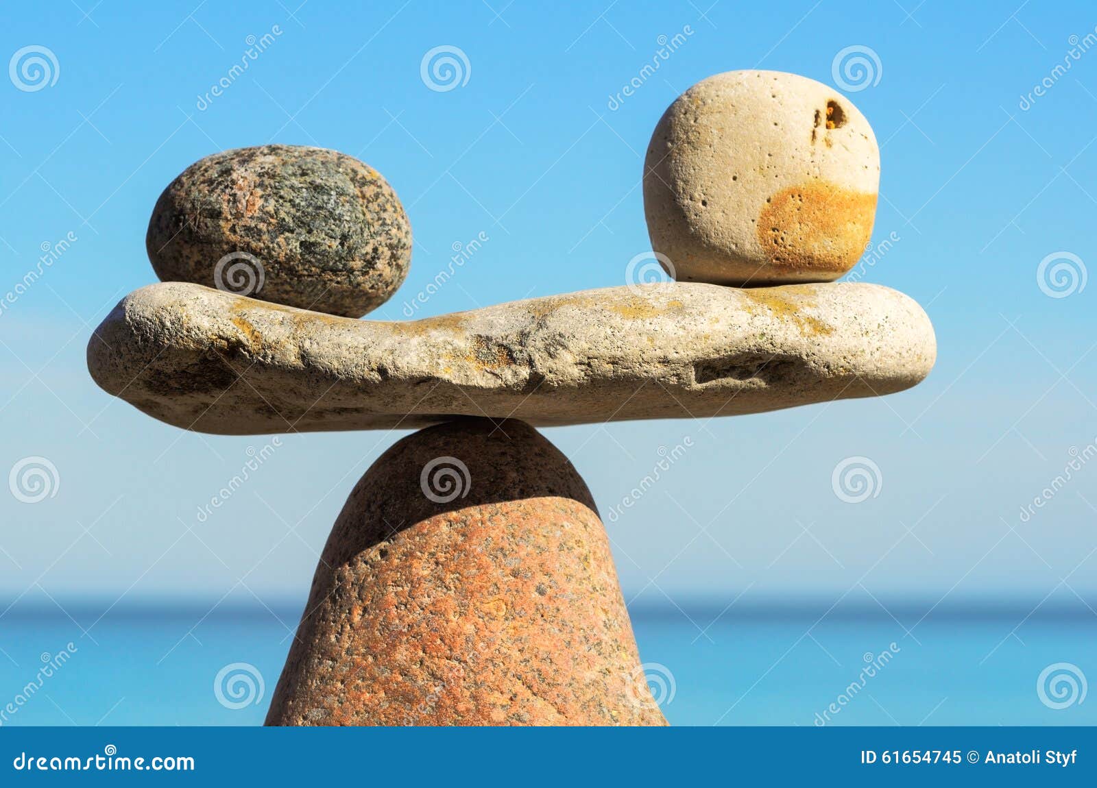 Balance of Black and White Pebbles Stock Image - Image of exactitude ...