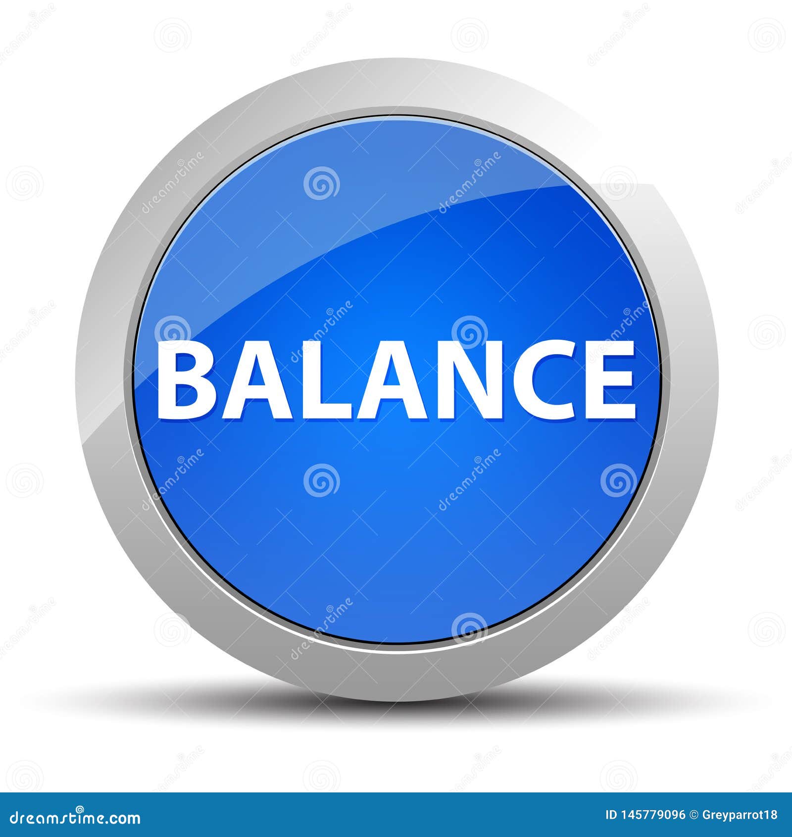 Balance blue round button stock illustration. Illustration of glossy ...