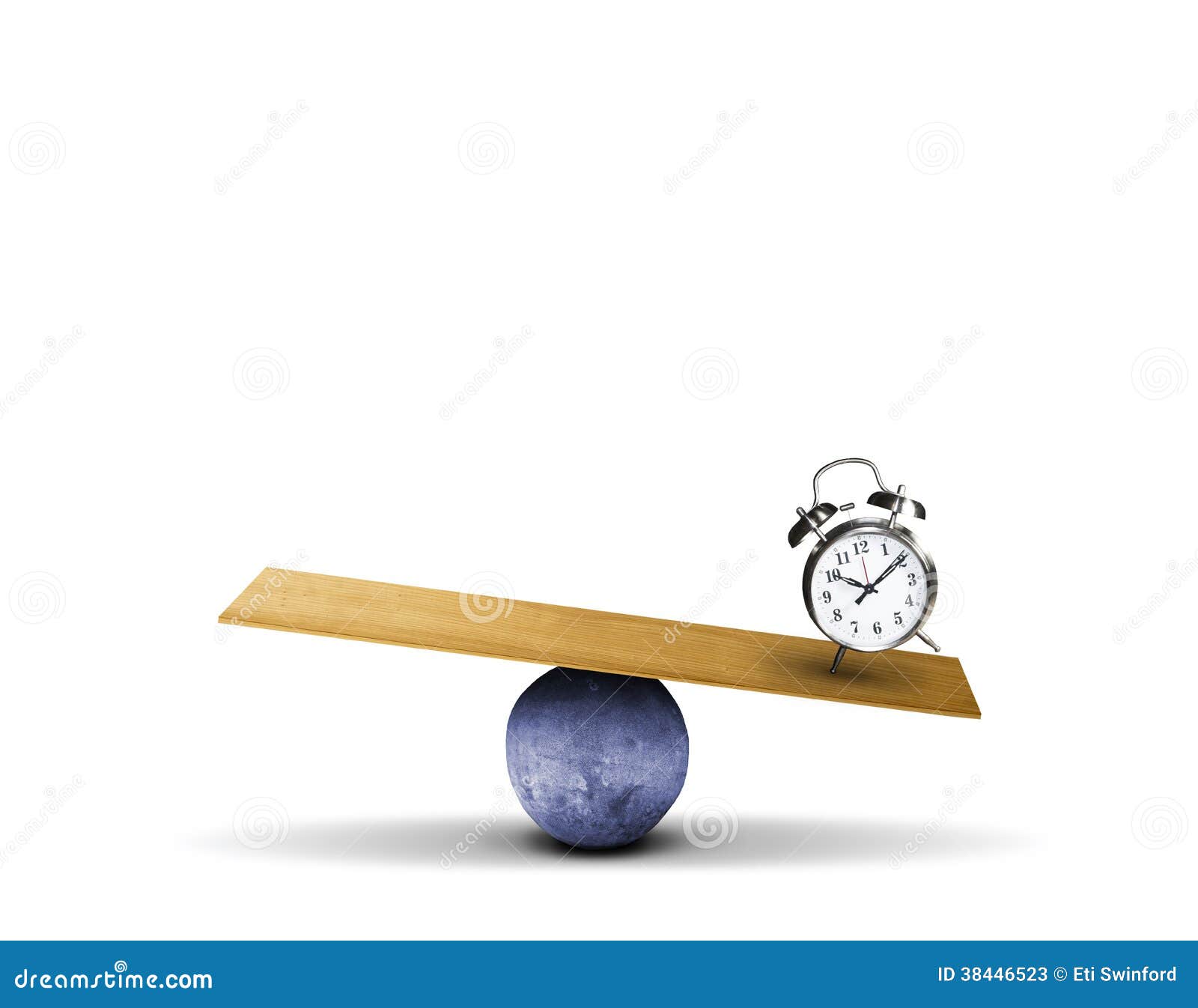 Balance Board with Time Clock Stock Image - Image of event, clock: 38446523
