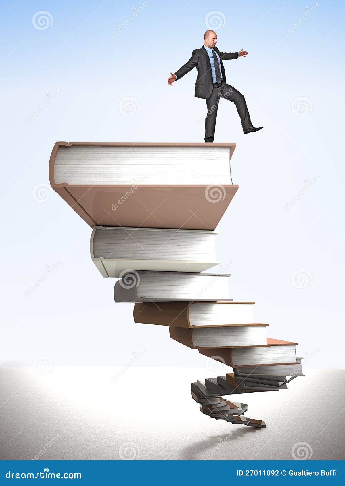 Balance on books stock photo. Image of step, white, businessman - 27011092