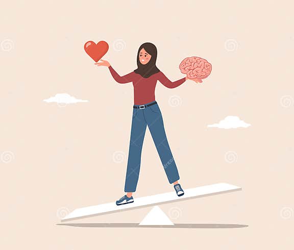Balance between Brain and Heart. Control Feeling and Emotion Concept ... Balance between Brain and Heart. Control Feeling and Emotion Concept ...