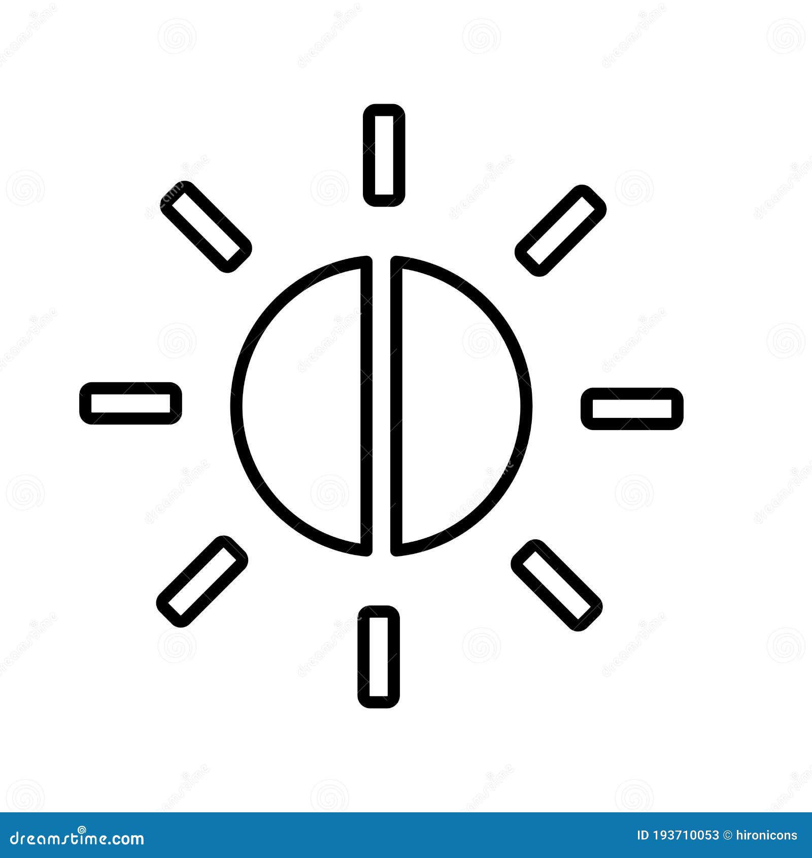 Balance, Brightness Control Line Icon Stock Illustration - Illustration ...