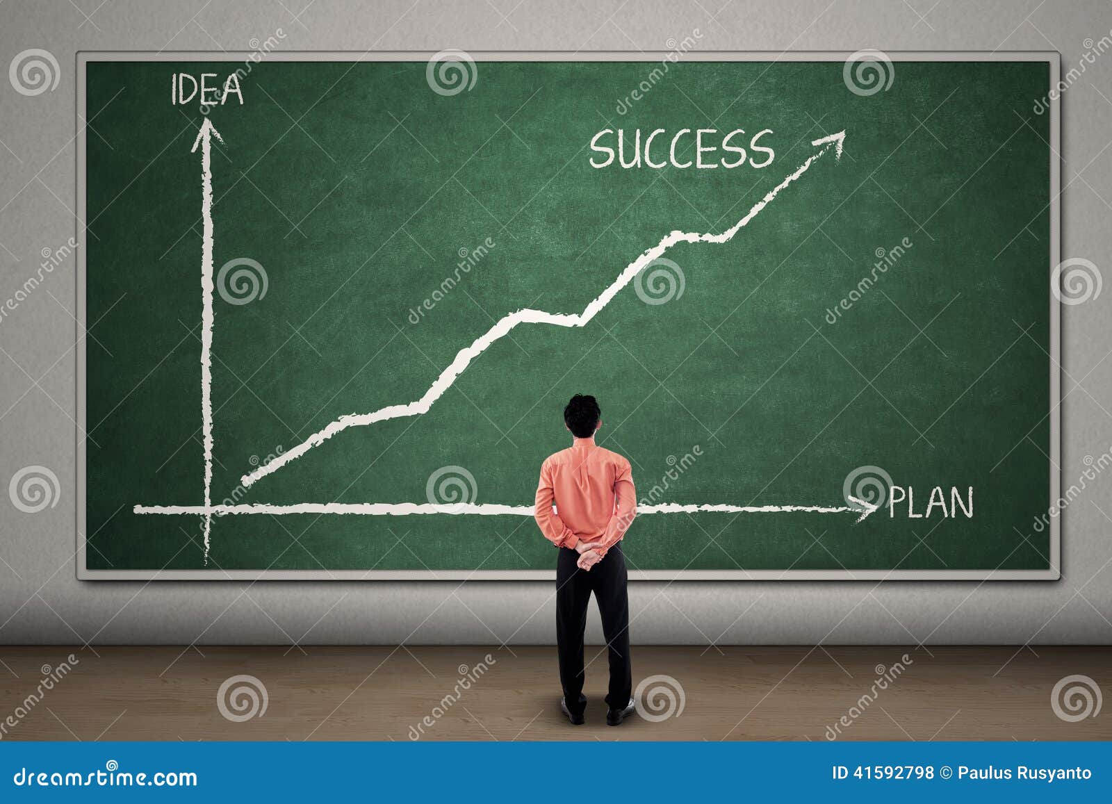 The Balance Chart of Idea and Plan 1 Stock Photo - Image of gain ...