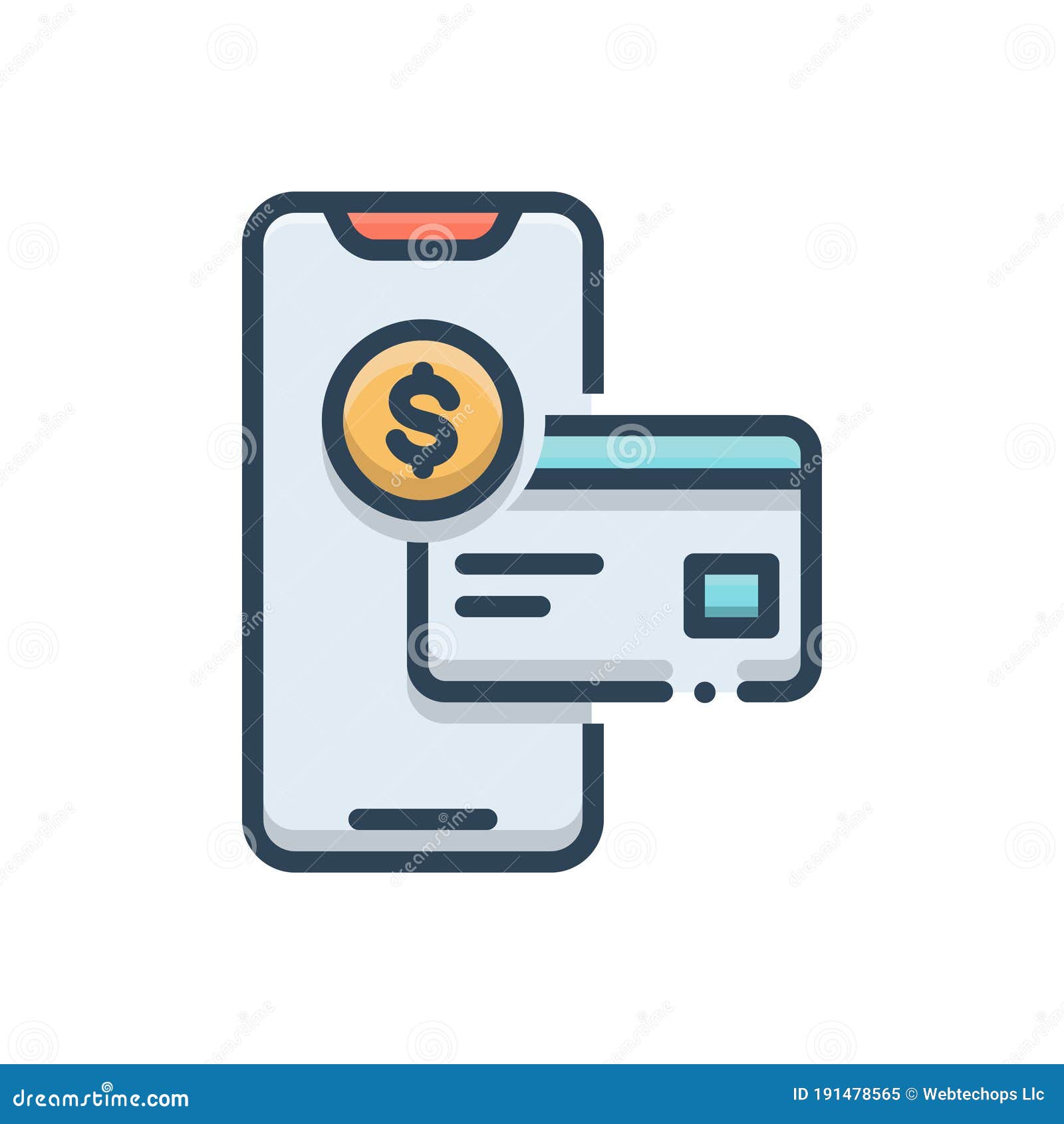 Color Illustration Icon for Balance Check, Checkbook and Cheque Stock ...