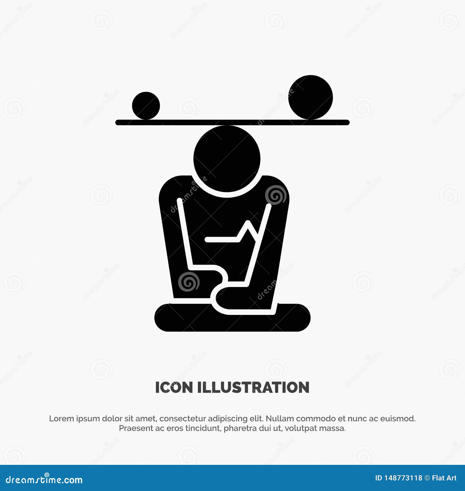 Balance, Concentration, Meditation, Mind, Mindfulness Solid Glyph Icon ...