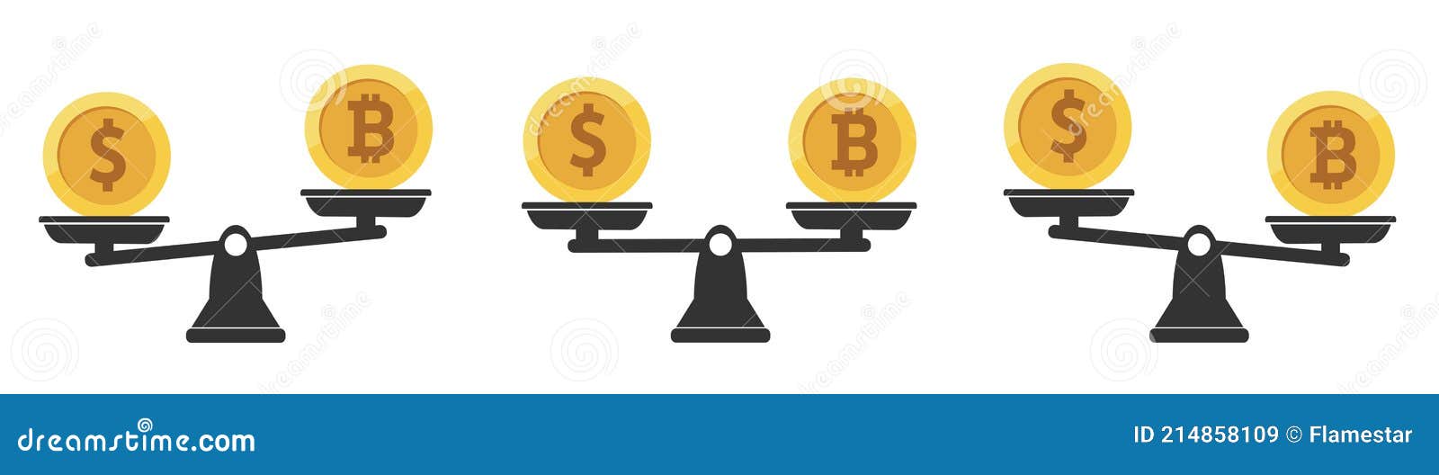 Balance Between Dollar And Oil Value. Dollar Sign And Oil Drop On Scale ...