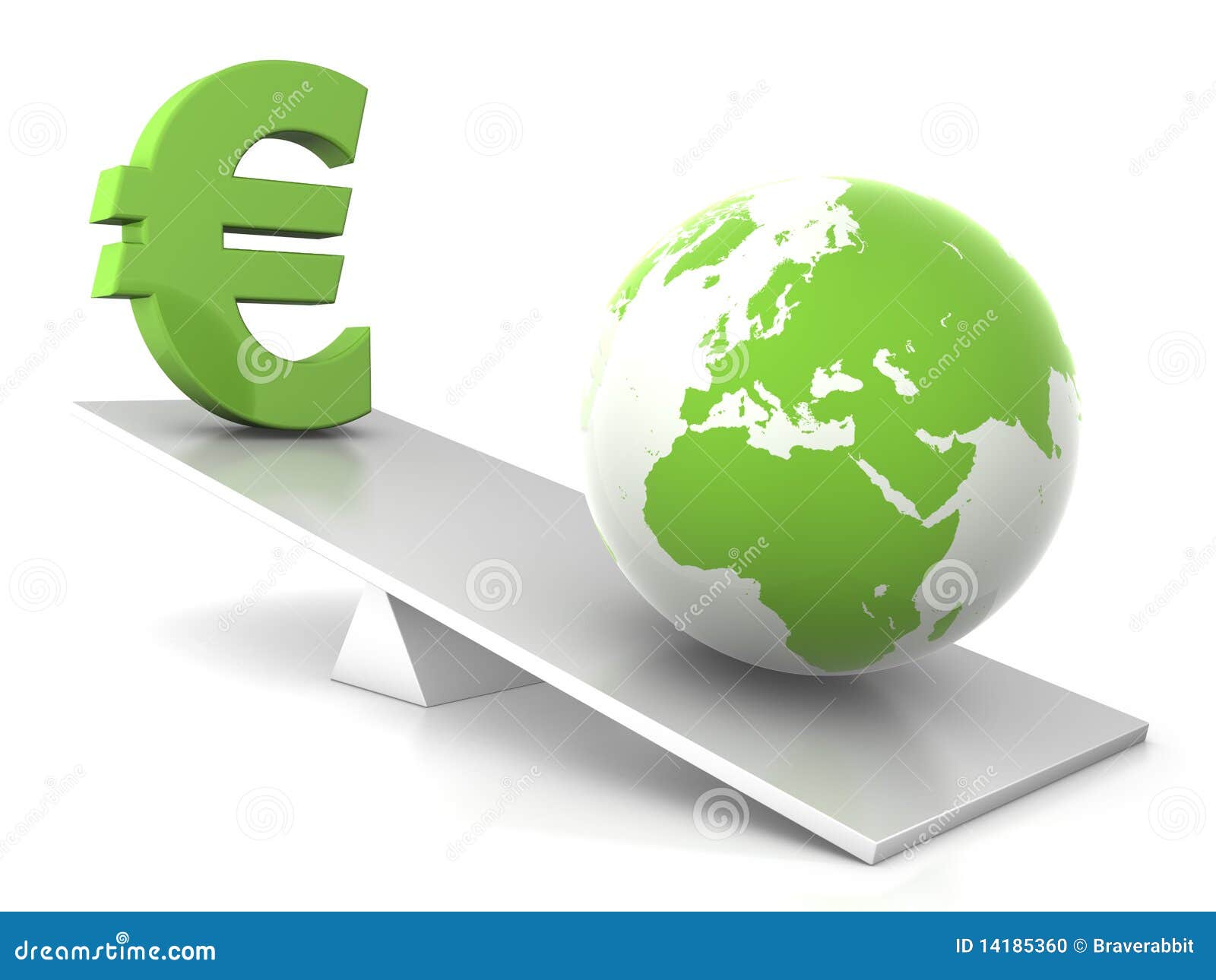 Balance - earth and euro stock illustration. Illustration of isolated ...